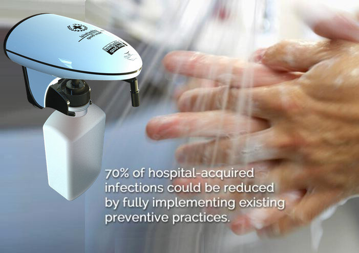 Wall Mount Plastic Automatic Hand Soap Dispenser / Bathroom Touch Free Hand Sanitizer Dispenser