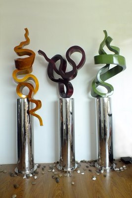hand forged metal iron sculpture art statue