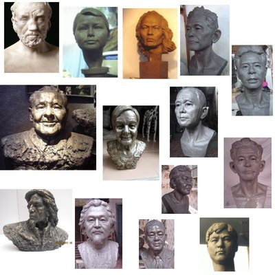 portrait art sculpture in resin,portrait sculpture in bronze