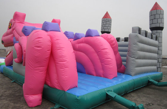 Hansel Air Bouncer Inflatable Trampoline With Small Obstacles For Kids Playground