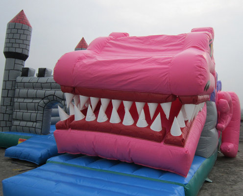 Hansel Air Bouncer Inflatable Trampoline With Small Obstacles For Kids Playground