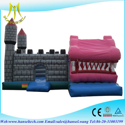 Hansel Air Bouncer Inflatable Trampoline With Small Obstacles For Kids Playground