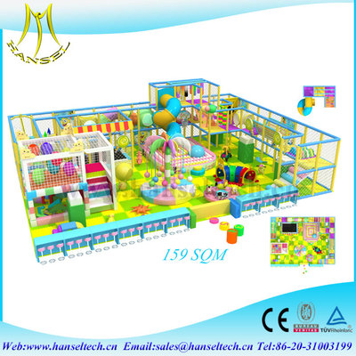 Hansel popular soft playground  kids plastic playhouse indoor and outdoor