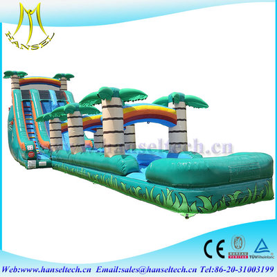 Hansel 2017 hot selling commercial PVC outdoor inflatable play area jumping castle slide for sale