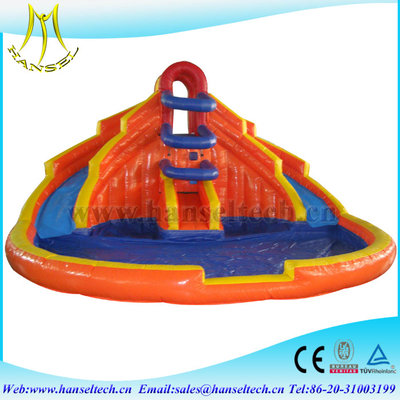Hansel 2017 hot selling commercial PVC outdoor inflatable play area water slide rental