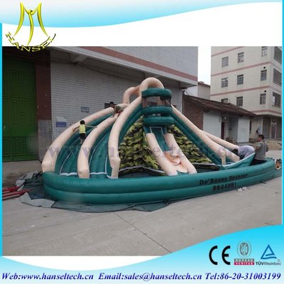 Hansel 2017 hot selling commercial PVC outdoor inflatable play area water slide rental