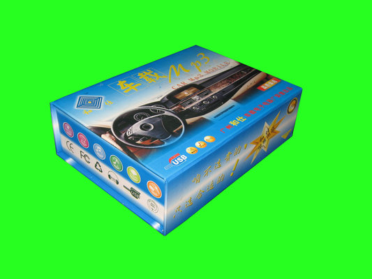 Corrugated Paper Box , Printed Cardboard Box Packaging For Car MP3
