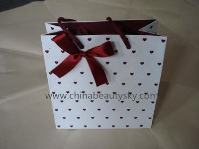 Paper Coloured Gift bags with silk bowknot