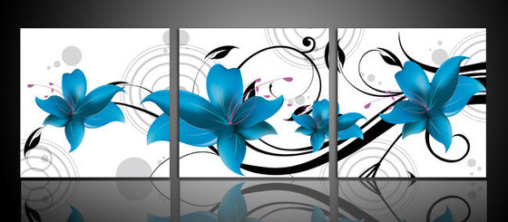 3pcs panel decorative custom canvas printing Print on pure cotton canvas