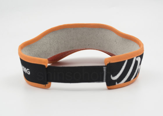 Outdoor 100% Polyester Sun Visor Cap Printed Embroidery For Tennis Sports