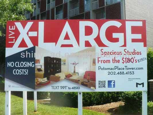 Waterproof PVC Outdoor Banner Printing , Large Format UV Banner