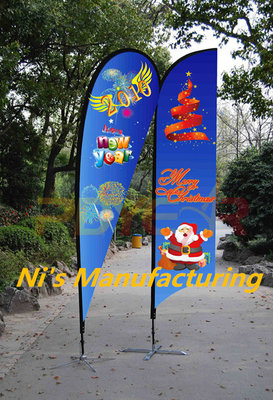 Best price for customized feather/teardrop flag with stand, outdoor banners