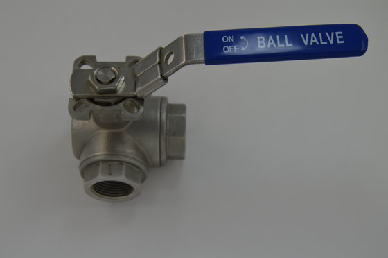 3 way ball valve with mounting padss 304,ss316 size:1/4"-2" ss304,ss316