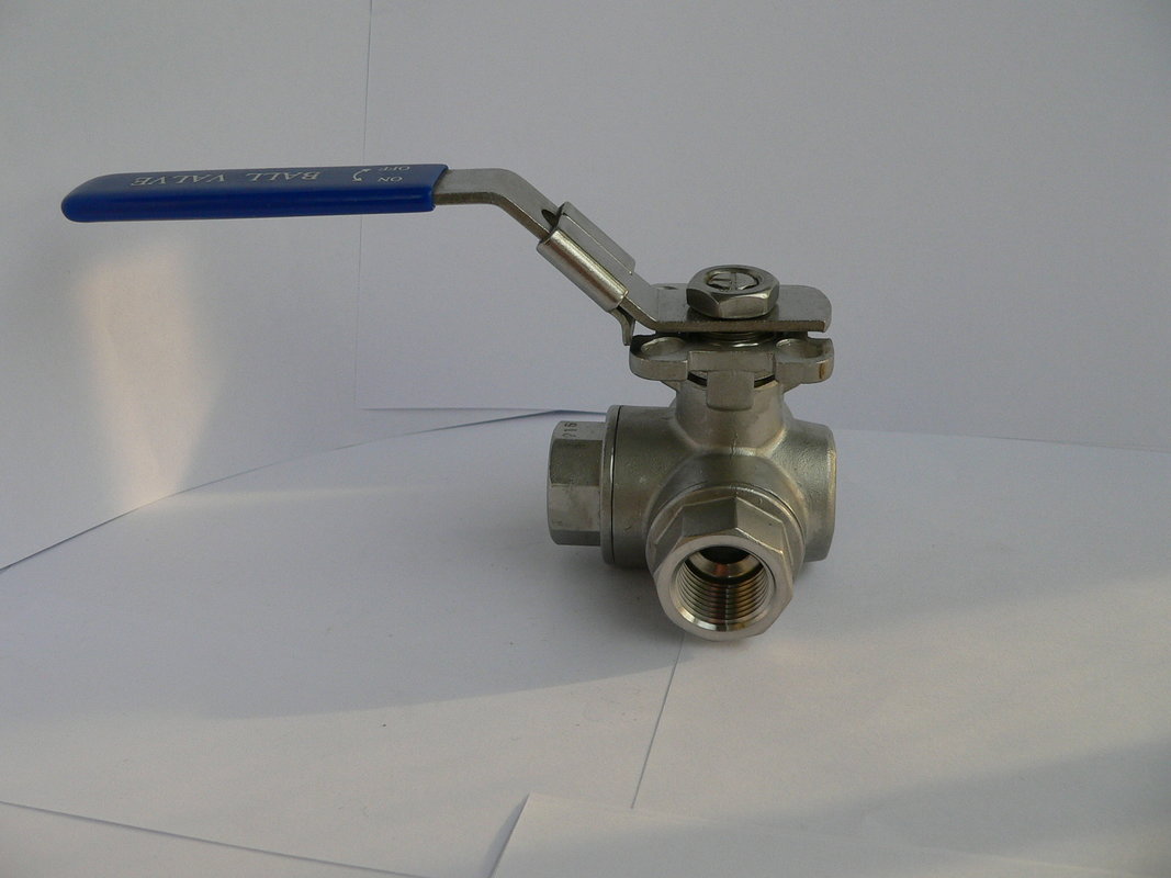 3WAY BALL VALVE WITH MOUNTING PAD ss304,ss316 size:1/4"-2"