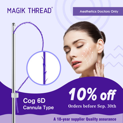 agik Thread 4D Cog Pdo Threads Barb Blunt Needle Cannula Thread Lift for Eye Face Nose