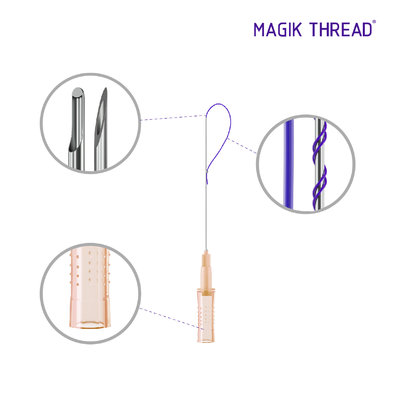 Advanced Cog 3D Sharp Needle 23G 60mm Medical Instrument Cog Pdo Thread Lift for Face V Line Lifting