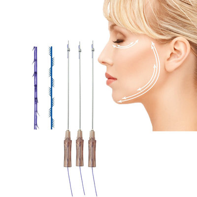Plastic cog L blunt nose lifting pdo thread 19G 50mm abbreviation of polydioxanone