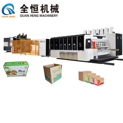 FFG Inline Corrugated Carton Printer Slotter Rotary Die Cutter Folder Gluer Box Printing Slotting Bundle Machine