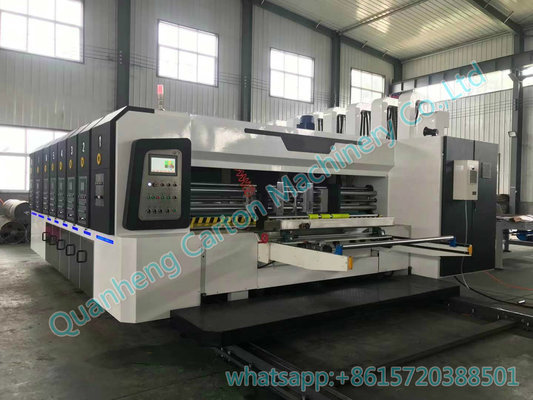 Full Computer Flexo Printing Slotting Rotary Die Cutting Vibration Stacker Machine