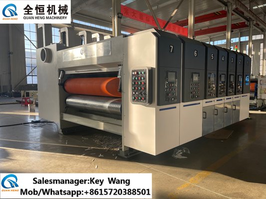 Full Computer Flexo Printing Slotting Rotary Die Cutting Vibration Stacker Machine