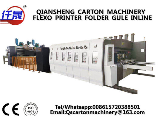 QSFFG200-1228 Flexo 5 Colors Printer Slotter Rotary die cutter Folder Gluer Bundle Machine