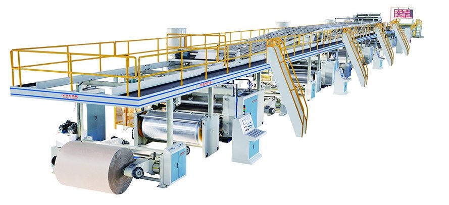 WJ-150-2200-5 ply Corrugated cardboard  production line (Steam Heating)
