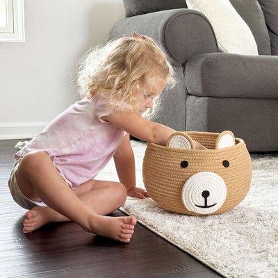 factory price wowen cotton diaper caddy with animal design diaper caddy top seller