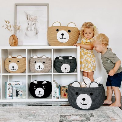 factory price wowen cotton diaper caddy with animal design diaper caddy top seller