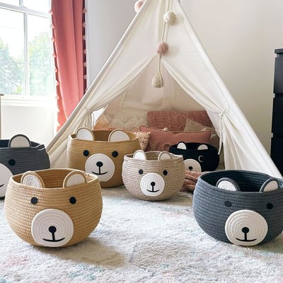factory price wowen cotton diaper caddy with animal design diaper caddy top seller