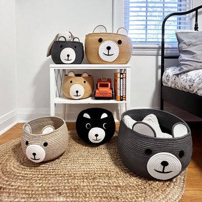 factory price wowen cotton diaper caddy with animal design diaper caddy top seller