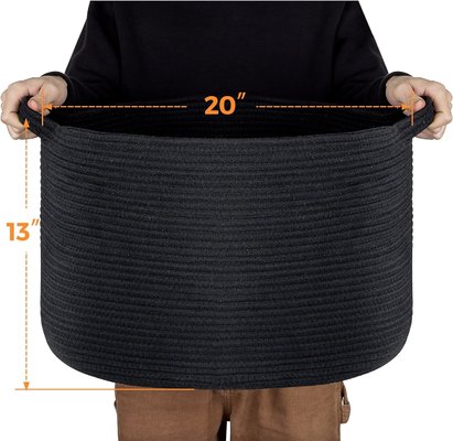 Woven Baskets for Shelves Storage, Cube Shelf Closet Storage Baskets Bins Set 3, small cotton rope basket for home