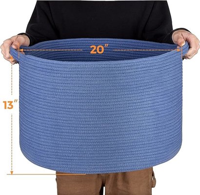 Woven Baskets for Shelves Storage, Cube Shelf Closet Storage Baskets Bins Set 3, small cotton rope basket for home