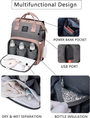 2023 New design baby bag Crib Baby Folding Bed Outdoor Travel Baby Carrier Diaper Bag Backpacks For Mommy use