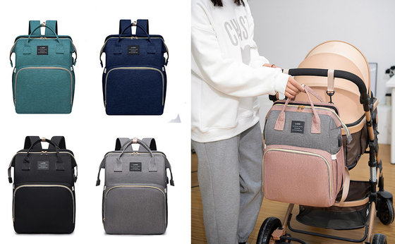 2023 New design baby bag Crib Baby Folding Bed Outdoor Travel Baby Carrier Diaper Bag Backpacks For Mommy use
