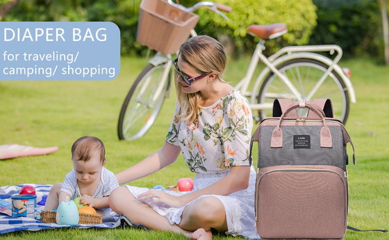 2023 New design baby bag Crib Baby Folding Bed Outdoor Travel Baby Carrier Diaper Bag Backpacks For Mommy use