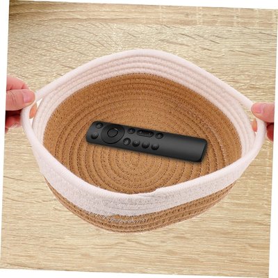 China wholesale factory price 3-pack Storage Baskets for Shelves, Cotton Rope Woven Basket With Handles for Organizing,K
