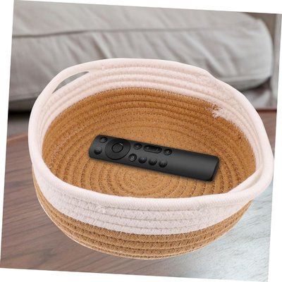 China wholesale factory price 3-pack Storage Baskets for Shelves, Cotton Rope Woven Basket With Handles for Organizing,K