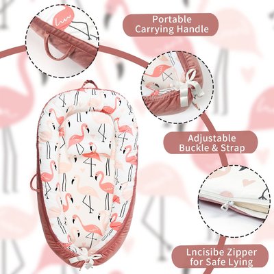 Soft Breathable Bassinet Mattress Co-Sleeping Baby Nest Cover for Newborn, Baby Lounger Cover Portable Infant Sleeper Be