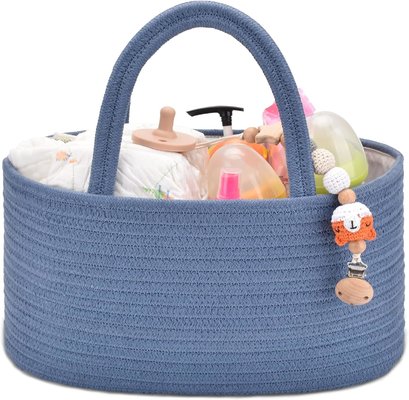 Hot sale new design Nursery Storage Bin and Car Organizer for Diapers and Baby Wipes Baby Rope Diaper Caddy Organizer