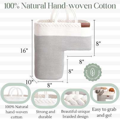 2024 hot sale new trend Stair cotton rope basket-woven storage organized for home organizer
