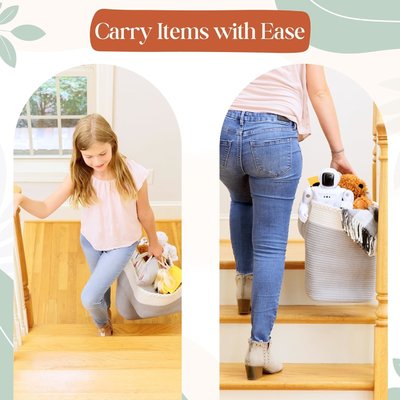 2024 hot sale new trend Stair cotton rope basket-woven storage organized for home organizer