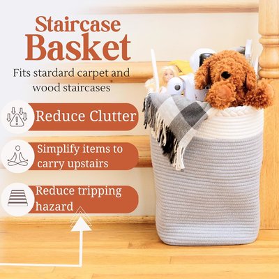 2024 hot sale new trend Stair cotton rope basket-woven storage organized for home organizer