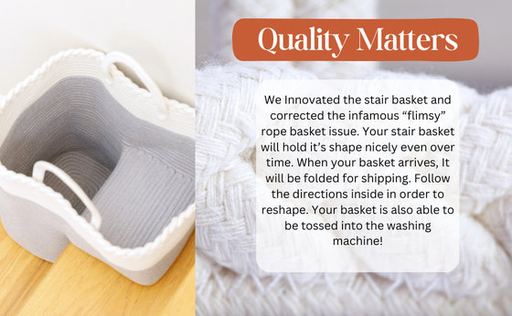 2024 hot sale new trend Stair cotton rope basket-woven storage organized for home organizer