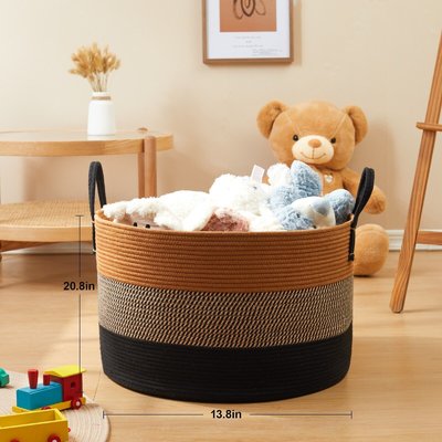 Large woven storage baskets for organizing /Blanket Storage Basket /woven basket
