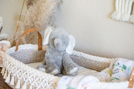 Beautiful design baby changing basket,luxury cotton rope basket large woven baby moses basket