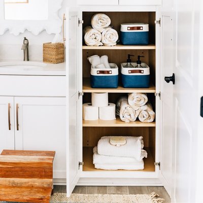 Multipurpose Closet Storage Bins,containers for storage, Fabric Storage Baskets for Shelves-3 Pack