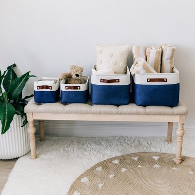 Multipurpose Closet Storage Bins,containers for storage, Fabric Storage Baskets for Shelves-3 Pack