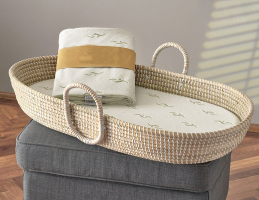 Seagrass Baby Changing Basket Set,mozes basket baby seagrass,Organic Handwoven Moses Basket for Babies CPSC Compliant