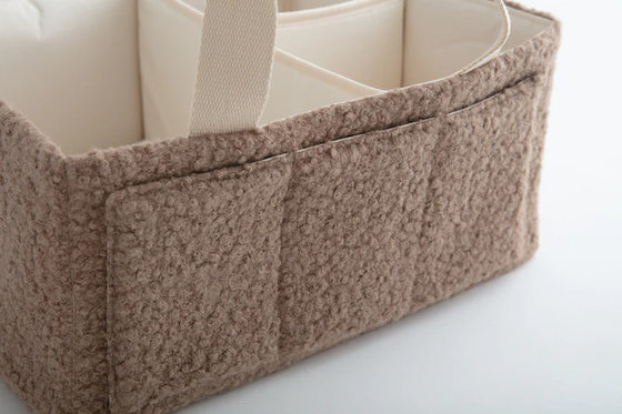 New arrival Teddy Fleece Changing Bag,teddy diaper basket,teddy nappy caddy, teddy storage basket