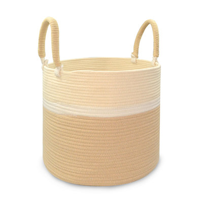 New design hot sale Cotton Rope Storage Basket/Woven Basket for Plants and Toys/ rope basket laundry